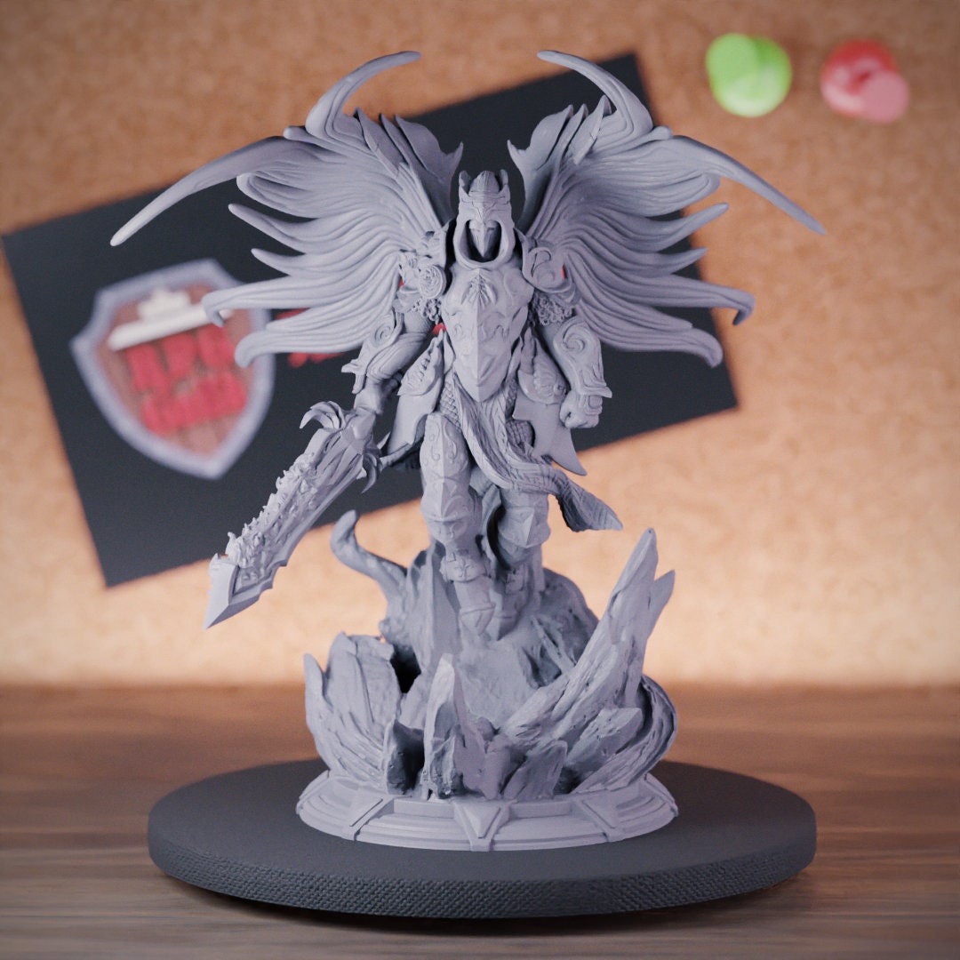 Celestial Fighter Miniature Archangel BBEG Dungeons and Dragons Mini ...