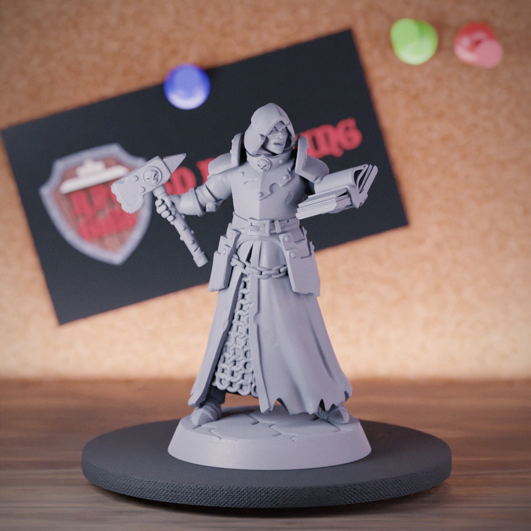 Human Cleric of Life Miniature Paladin Priest Dungeons and Dragons Mini ...