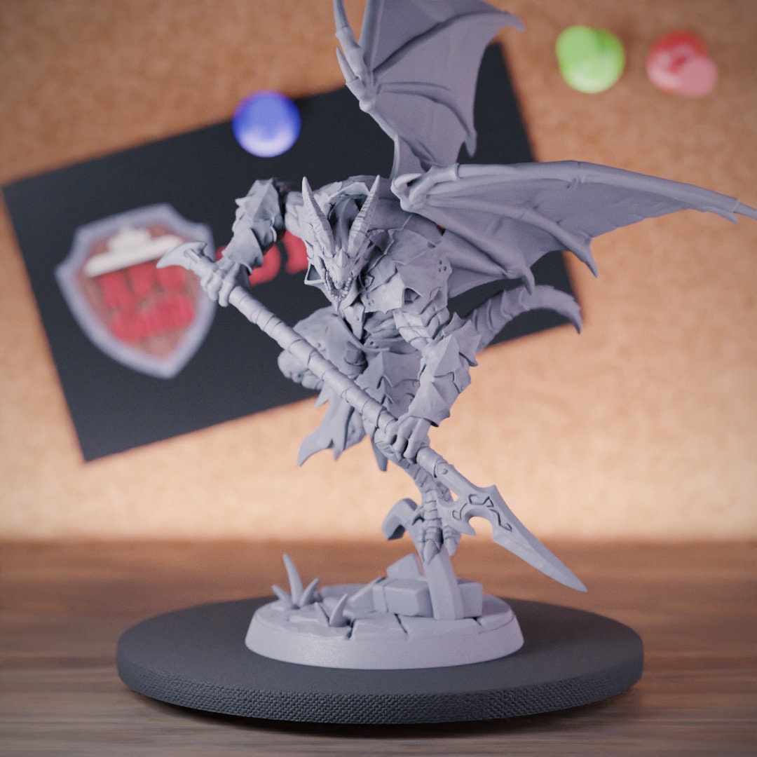 Dragonborn Brute Miniature Drake Dungeons and Dragons Mini RPG Tabletop ...