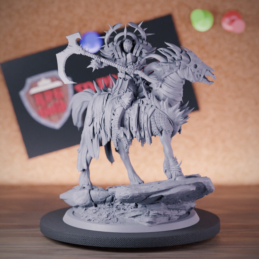 Bone Rider Miniature Undead Fighter Mini Dungeons and Dragons Mini RPG ...