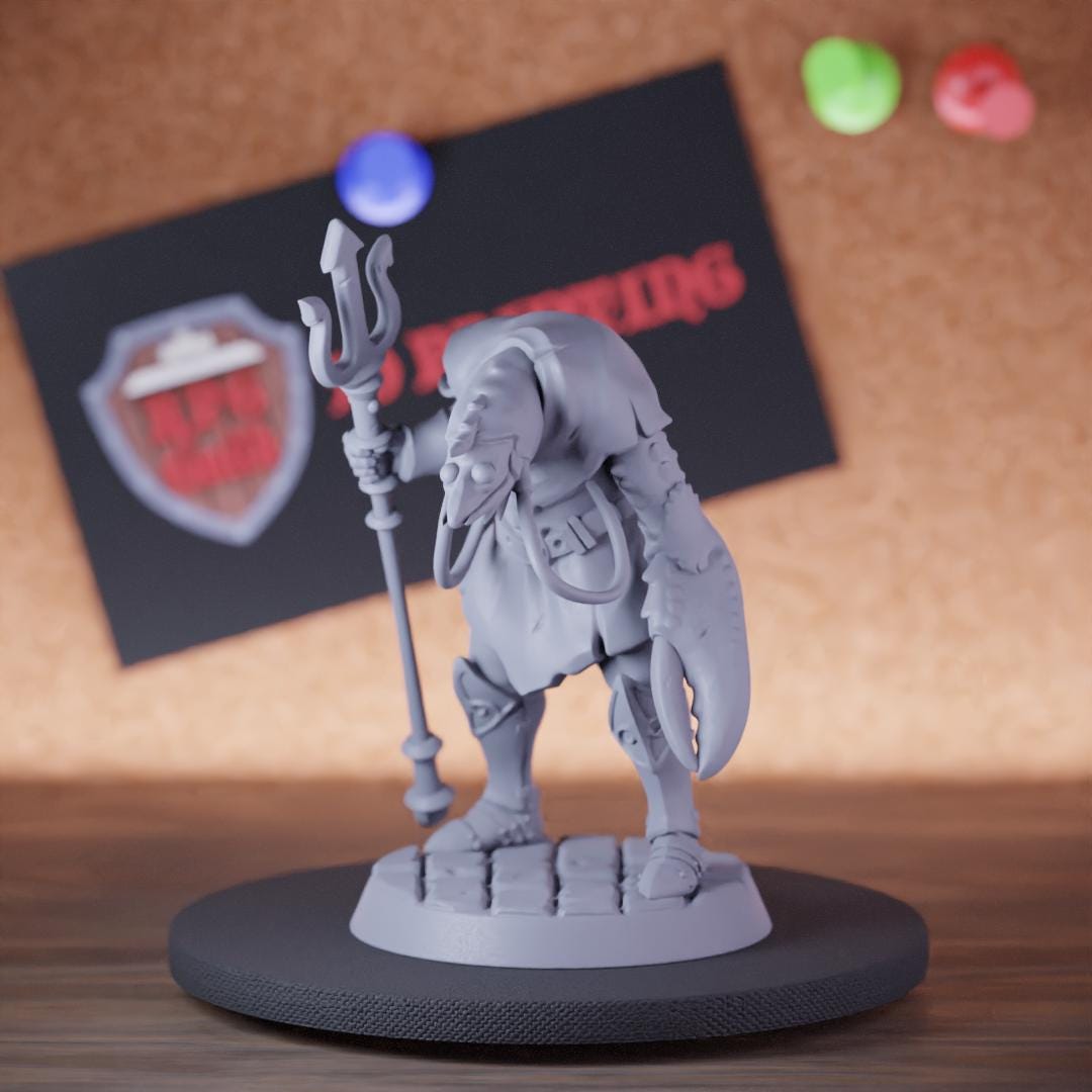 Shrimp King Miniature Sea Monster Mini Dungeons and Dragons Mini RPG ...