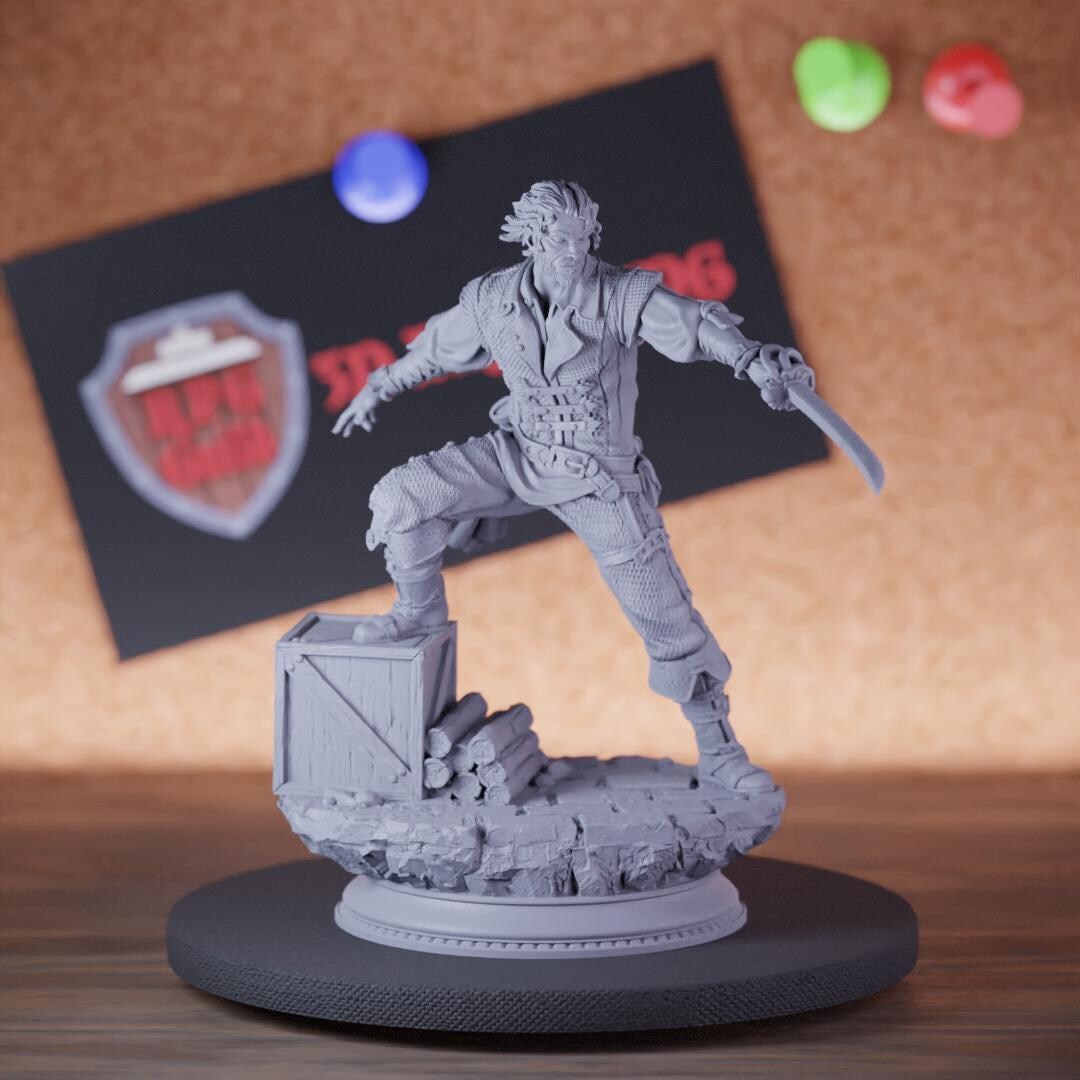 Human Bandit Provoking Miniature | 28mm-75mm | Resin 3D Printed D&D ...