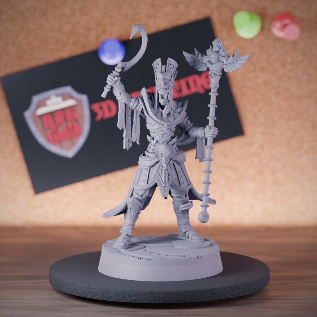 Undead Archlich Mage Miniature Boss Dungeons and Dragons Mini RPG ...