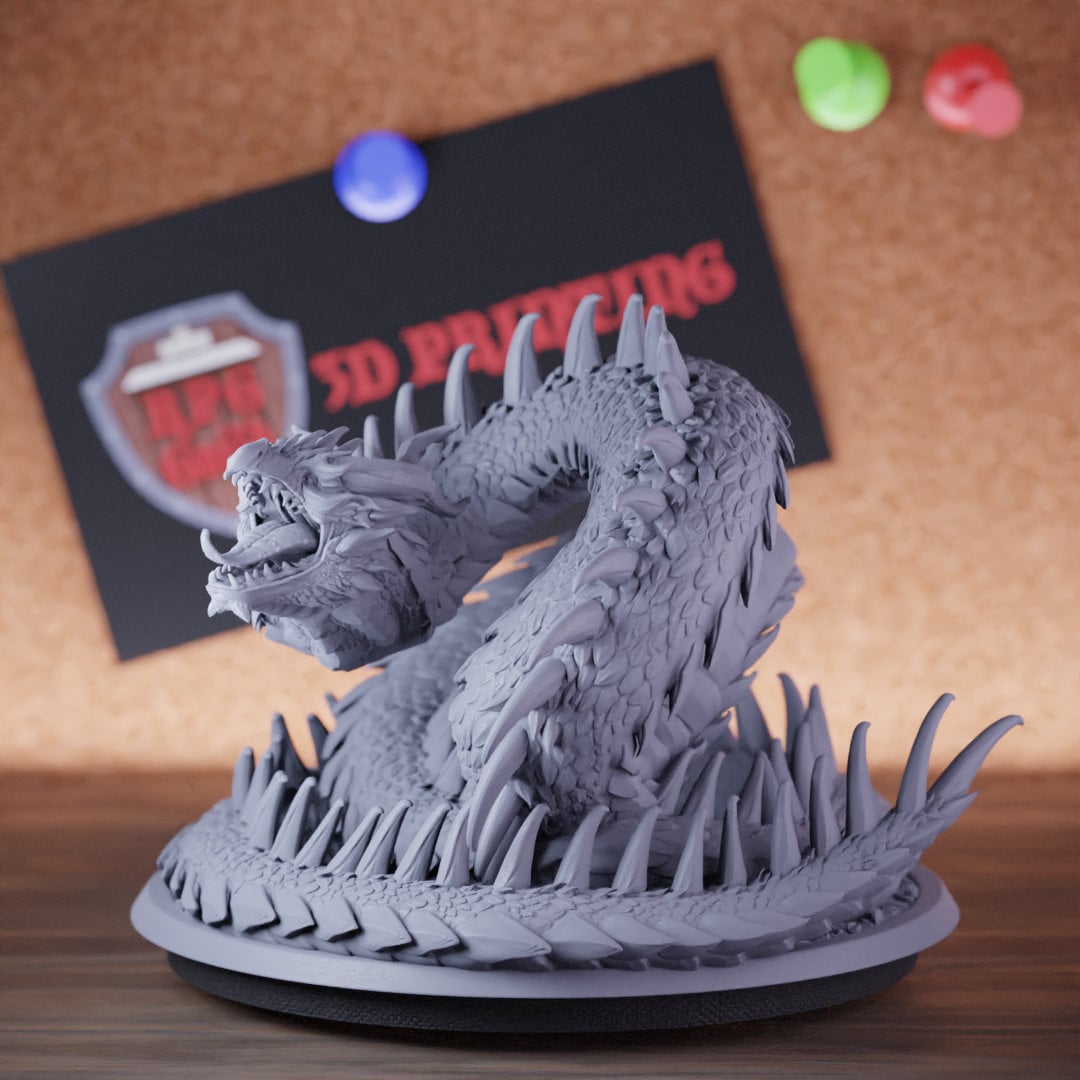 Snake Miniature Naga Mini Dungeons and Dragons Mini RPG Tabletop ...
