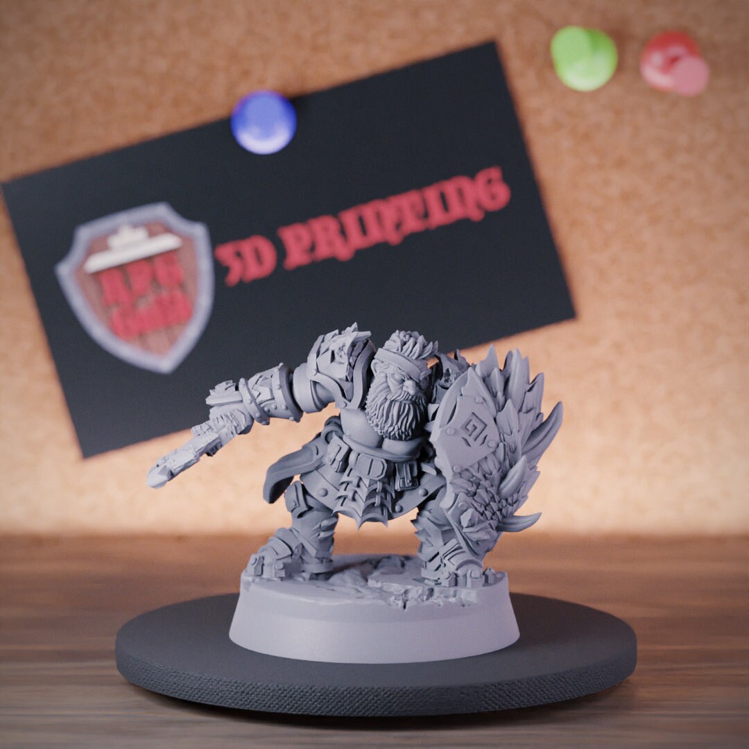 Dwarf Brute Miniature Kingsguard Dungeons and Dragons Mini RPG Tabletop ...