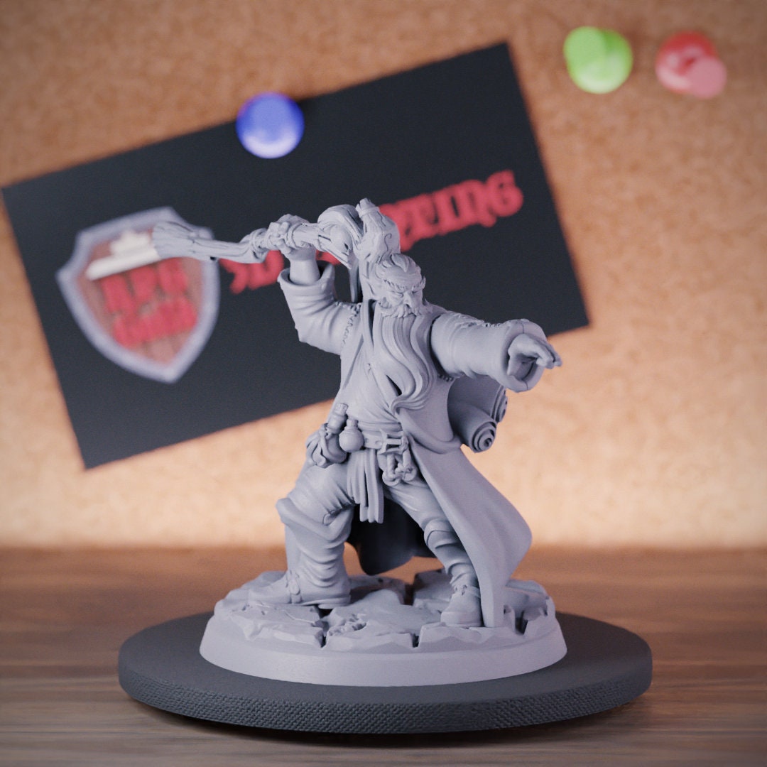 Mage Sage Miniature Wizard Hero Dungeons and Dragons Mini RPG Tabletop ...