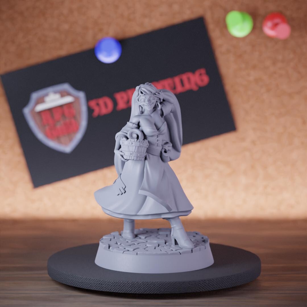 Pretty Girl Miniature Town Gypsy Mini Dungeons and Dragons RPG Tabletop ...