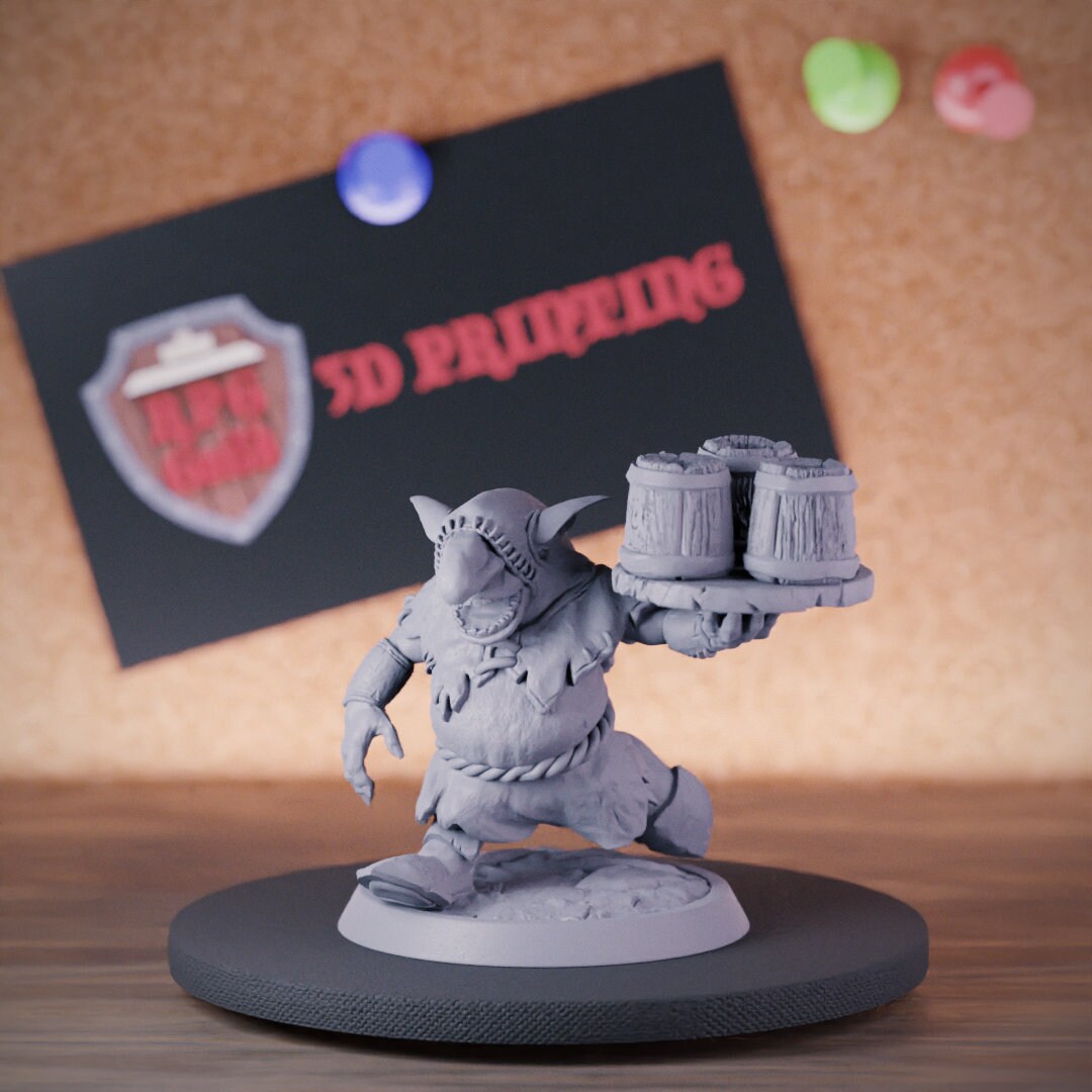 Goblin Waiter Miniature Monster NPC Dungeons and Dragons Mini RPG ...