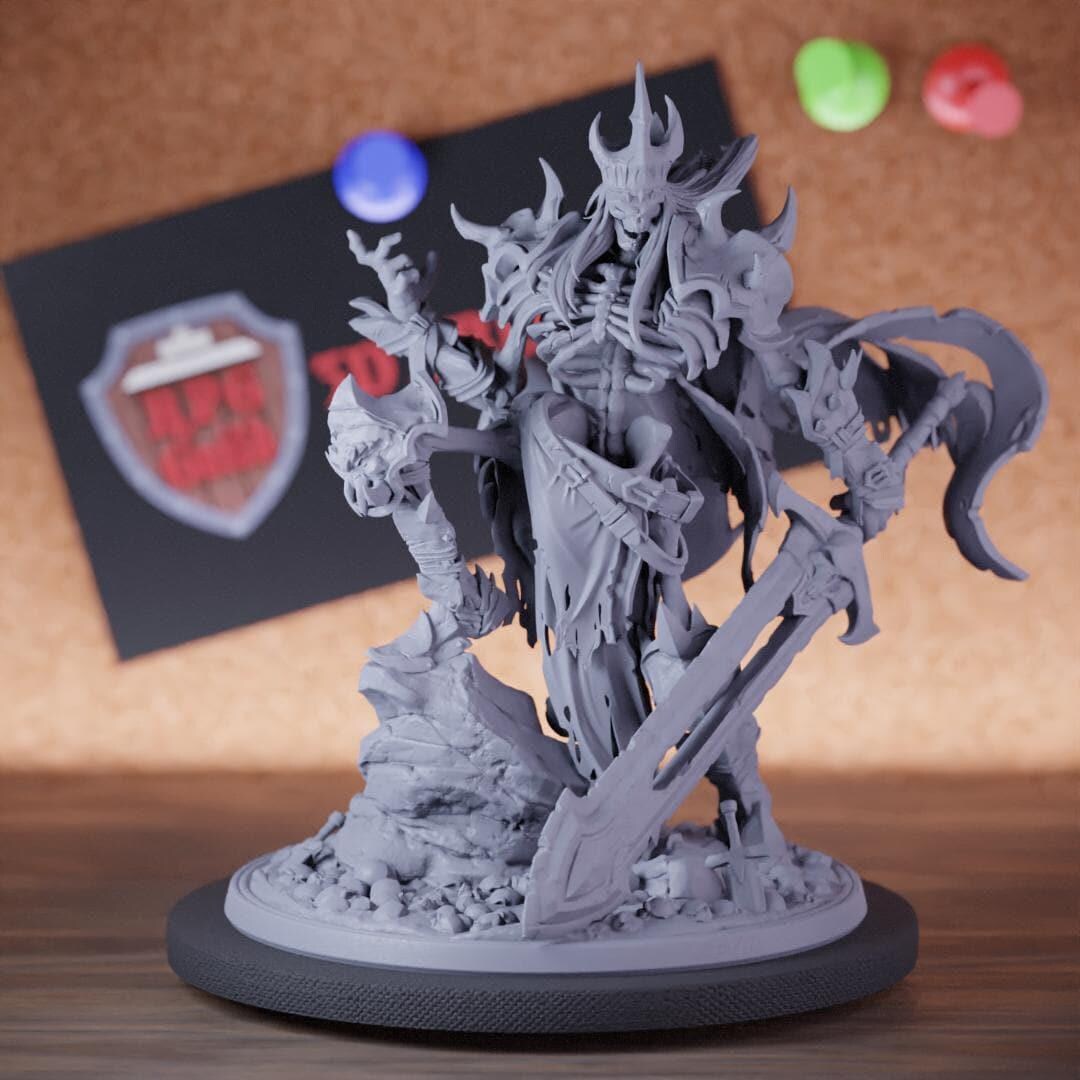 Lich King Skeleton Miniature | 28mm-38mm | Resin 3D Printed D&D ...