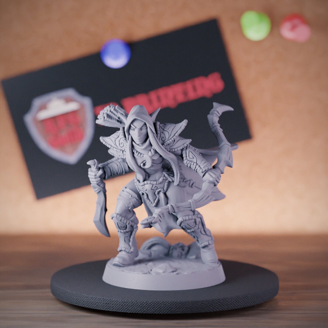 Elf Rogue Miniature Dnd Assassin Dungeons and Dragons Mini RPG Tabletop ...