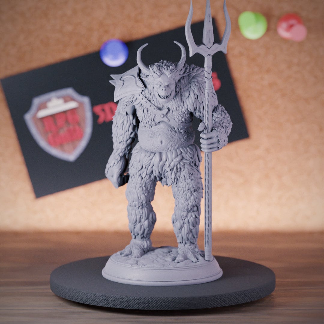 Snow Troll Guard Monster Miniature Yeti Dungeons and Dragons Mini RPG ...