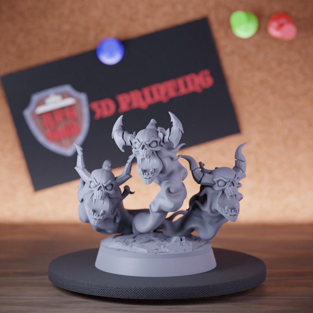 Fire Skulls Miniature Hell Monster Mini Dungeons and Dragons Mini RPG ...