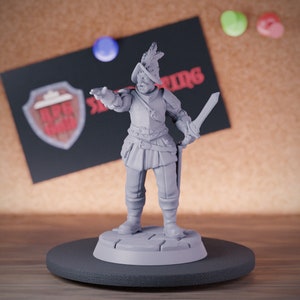 Conquistador Guard Miniature Human Knight Mini Dungeons and Dragons ...
