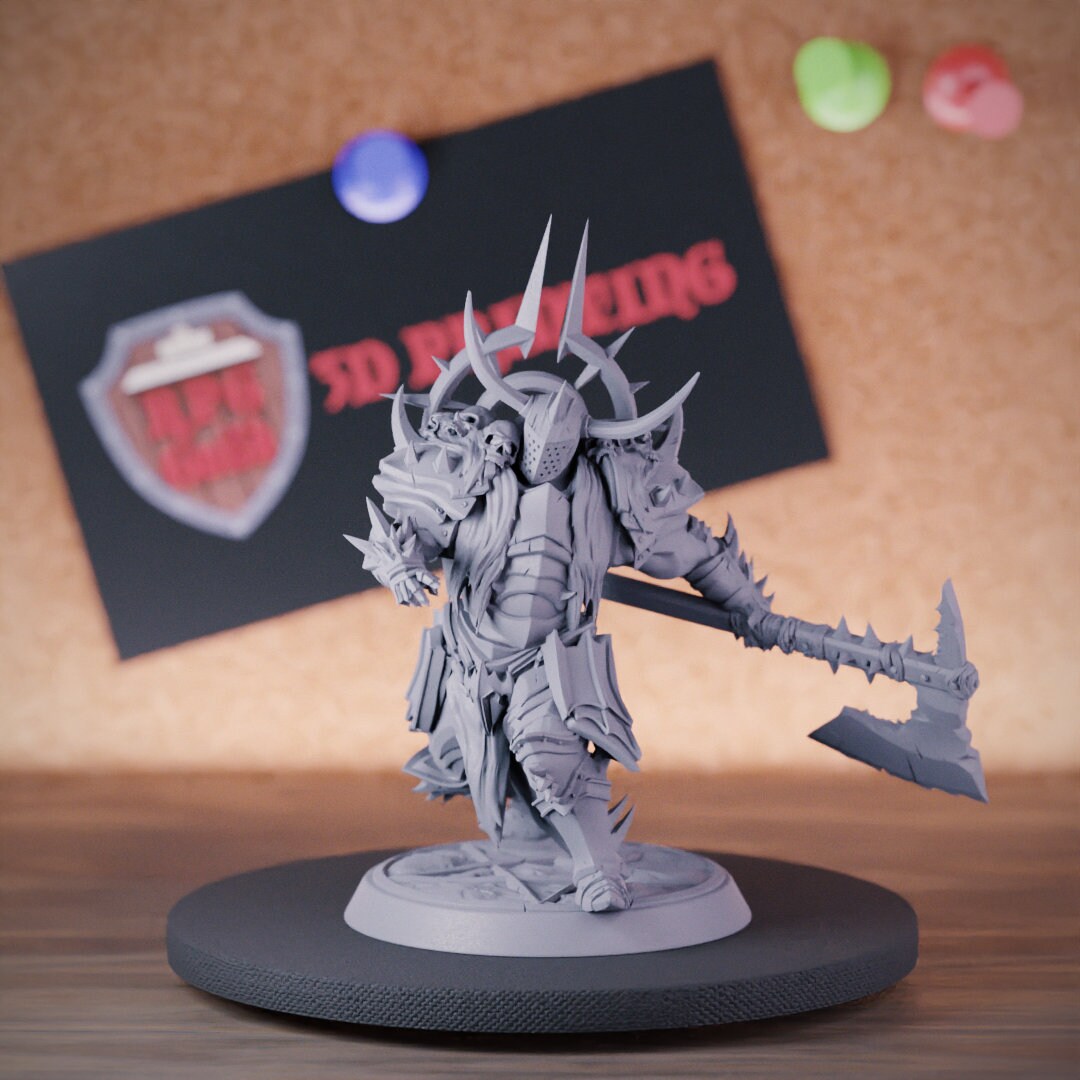 Dark Knight Miniature Berserker Mini Dungeons and Dragons Mini RPG ...