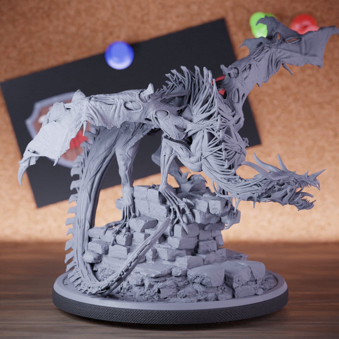 Undead Dragon Miniature Monstrosity Dungeons and Dragons Mini RPG ...