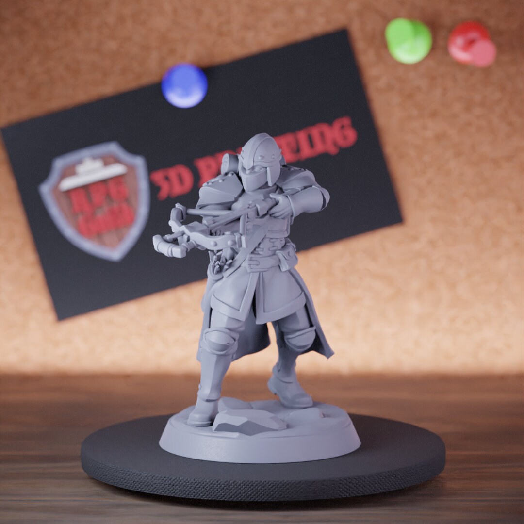 Crossbowman Miniature Knight Guard Mini Dungeons and Dragons Mini RPG ...