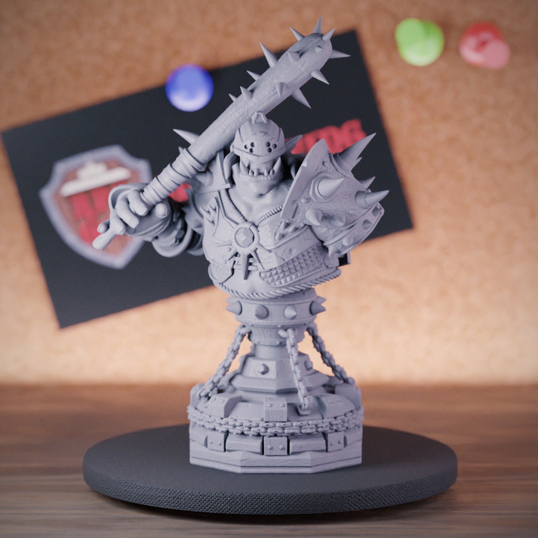Orc Savage Bust for Painting and Collecting Dmstash Resin Printed ...