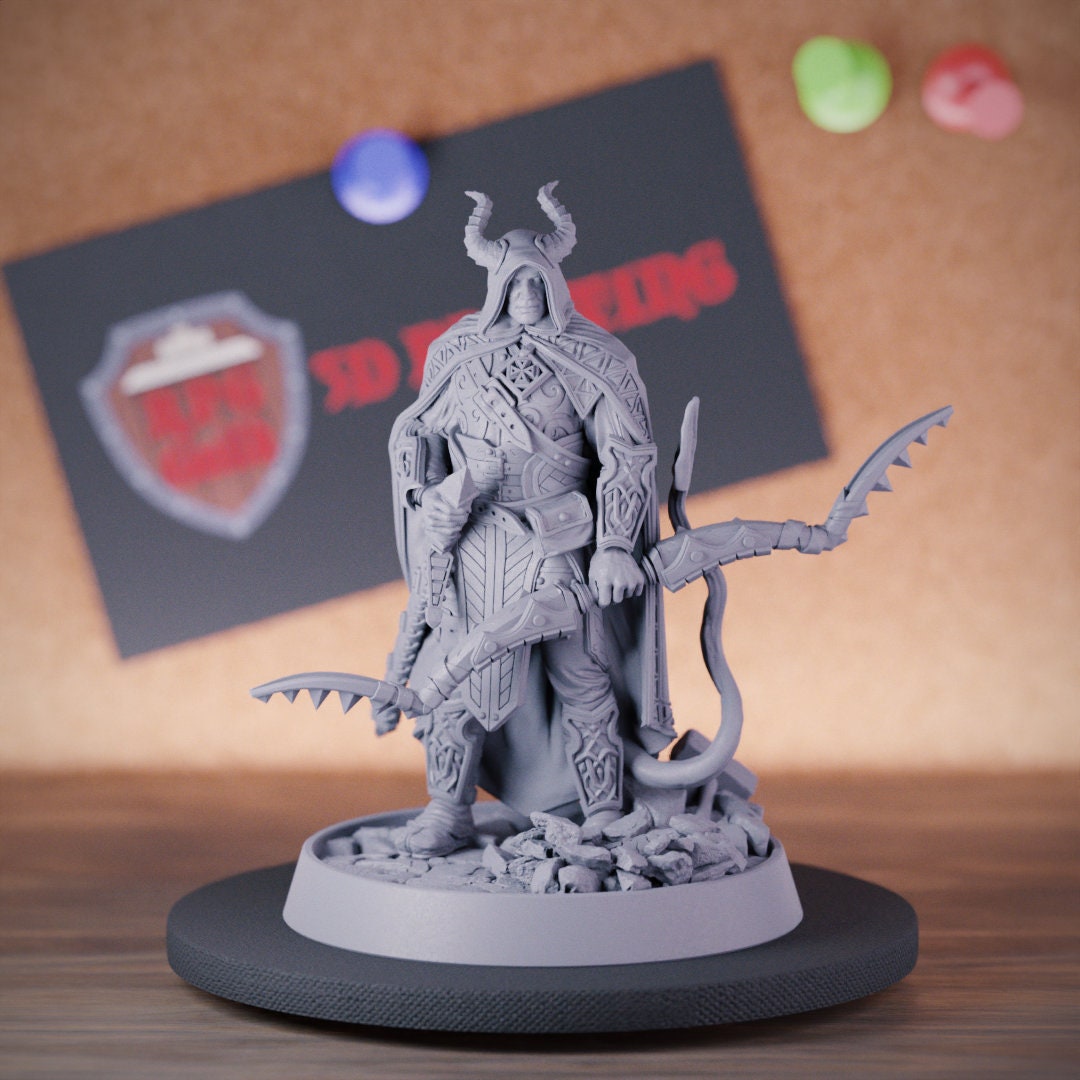 Tiefling Archer Miniature Dungeons and Dragons Mini RPG Tabletop ...