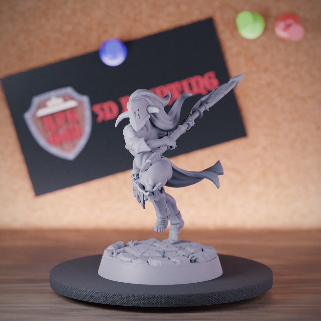 Female Orc Rairder Miniature Berserker Monster Dungeons and Dragons ...