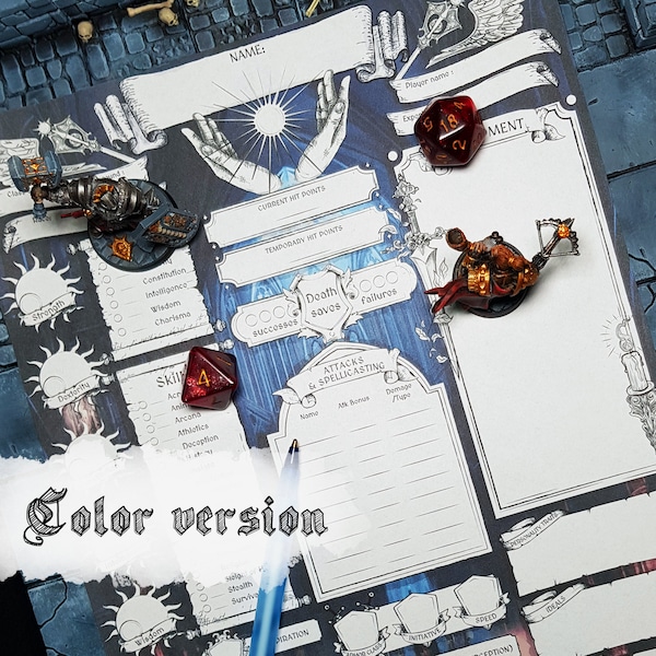 DND Character Sheet Journal 5e, Printable DND Journal, Dungeons ...