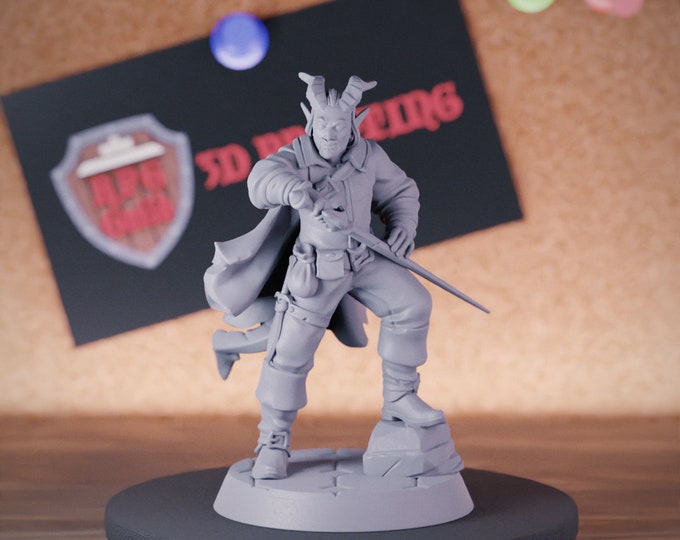 Tiefling Gladiator Tiefling Fighter Galaad | Miniature Dungeons and ...