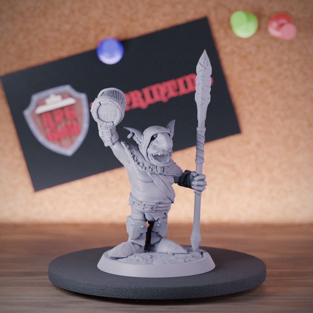 Drunken Goblin Soldier Miniature Monster Mini Dungeons and Dragons Mini ...
