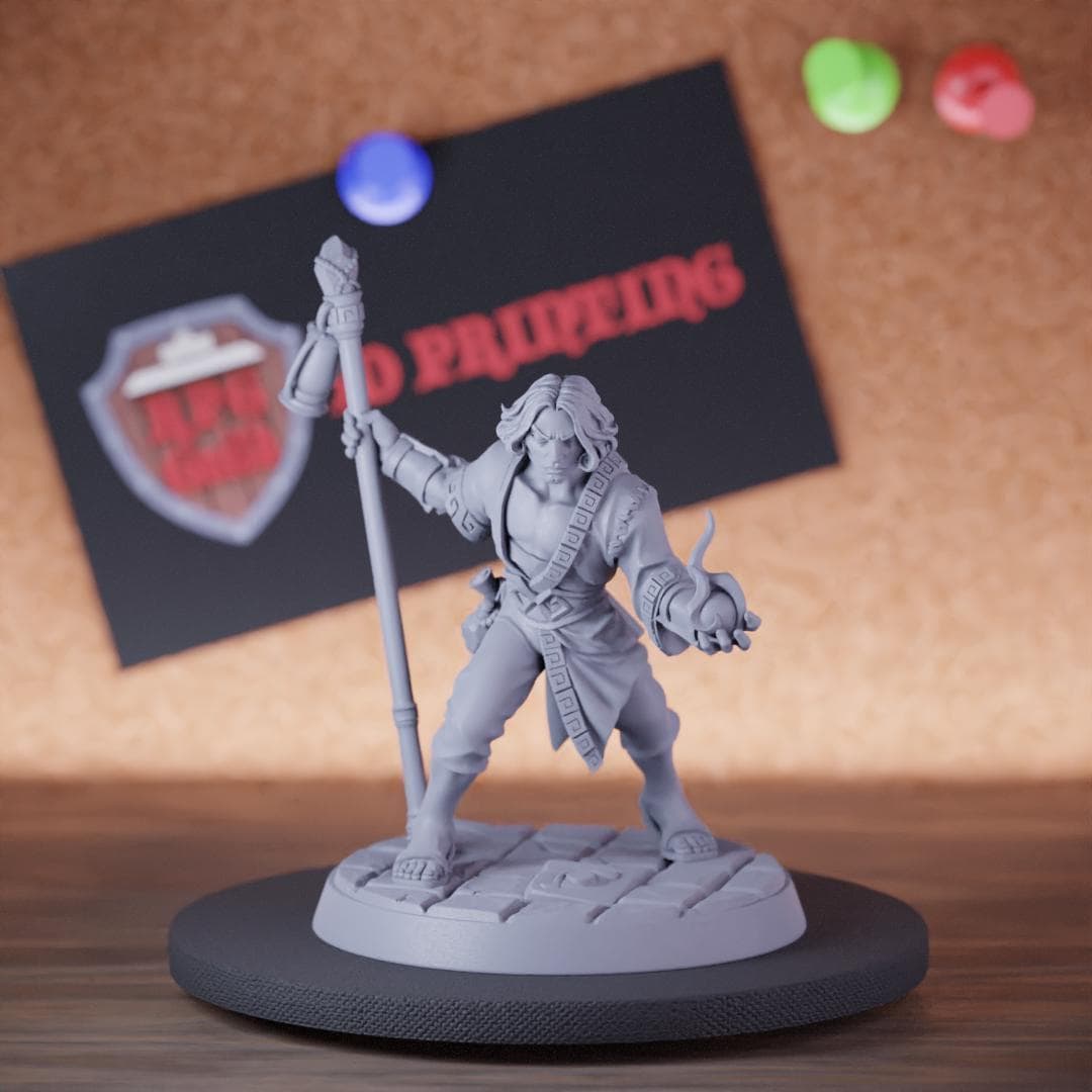 Young Scolar Sorcerer Miniature Dnd Wizard Dungeons and Dragons Mini ...