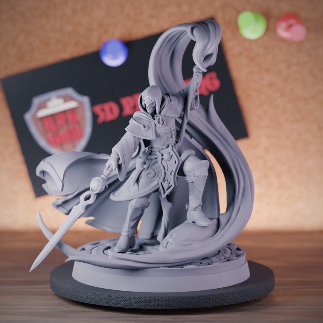 Bladesinger Wizard Miniature Archmage Dungeons and Dragons Mini RPG ...