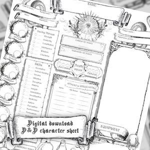 Dnd 5e Character Sheet Warlock Printable and Fillable PDF D&D 5e - Etsy