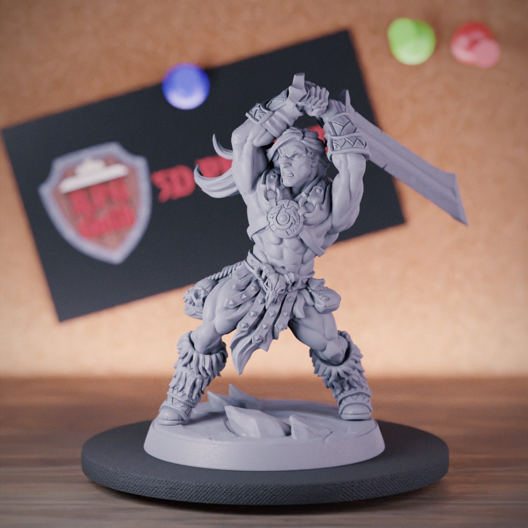 Barbarian Tribe Miniature Dungeons and Dragons Mini RPG Tabletop ...