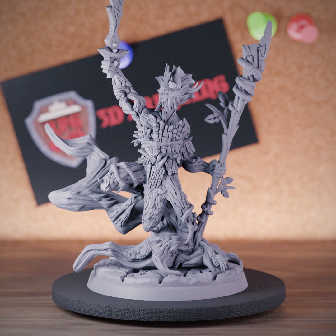 Wood Woad Treant Miniature Forest Spirit Dungeons and Dragons Mini RPG ...