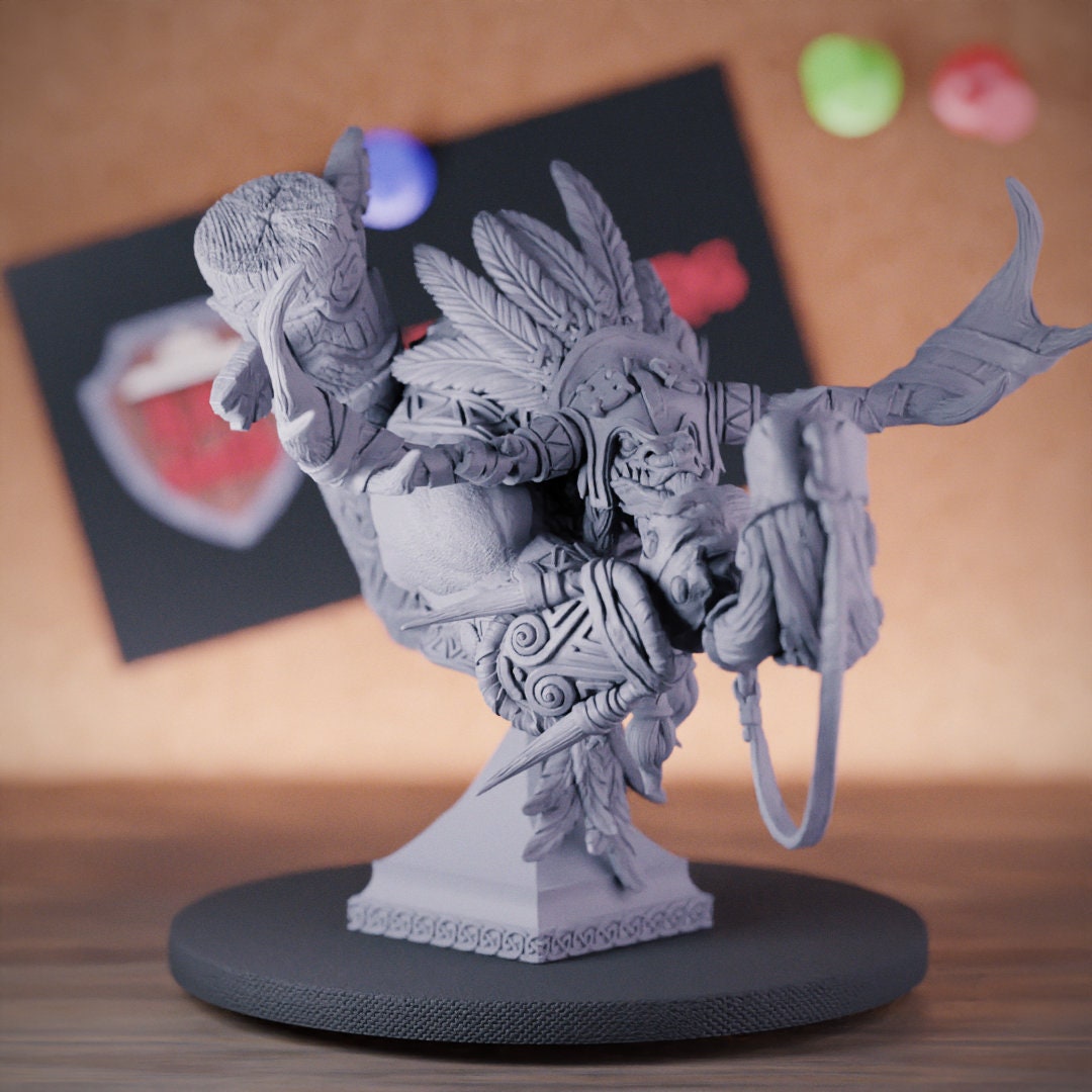 Tauren Warrior Fighter Monster Mini Bust for Painting and Collecting ...
