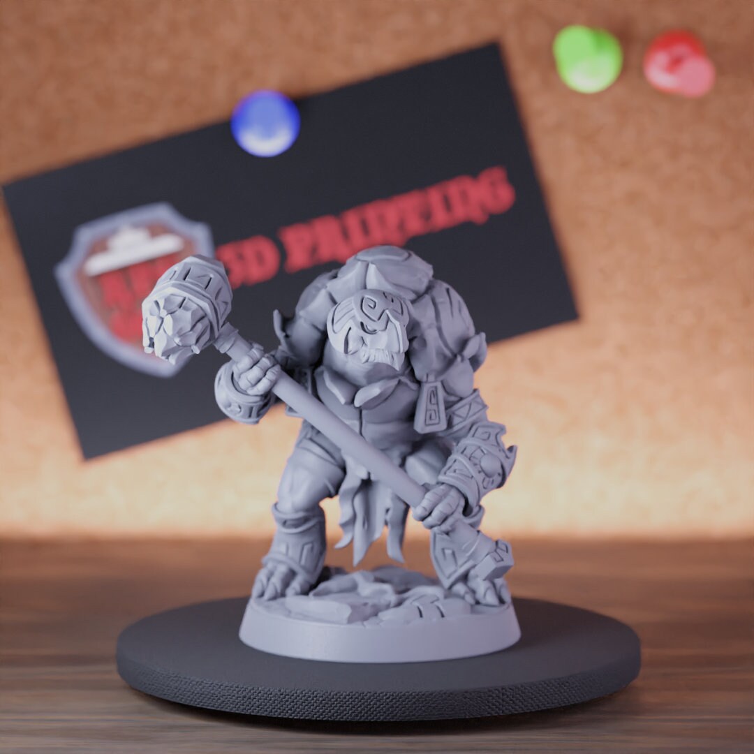 Tortolian Mauler Turtlekin Miniature Tortle Mini Dungeons and Dragons ...