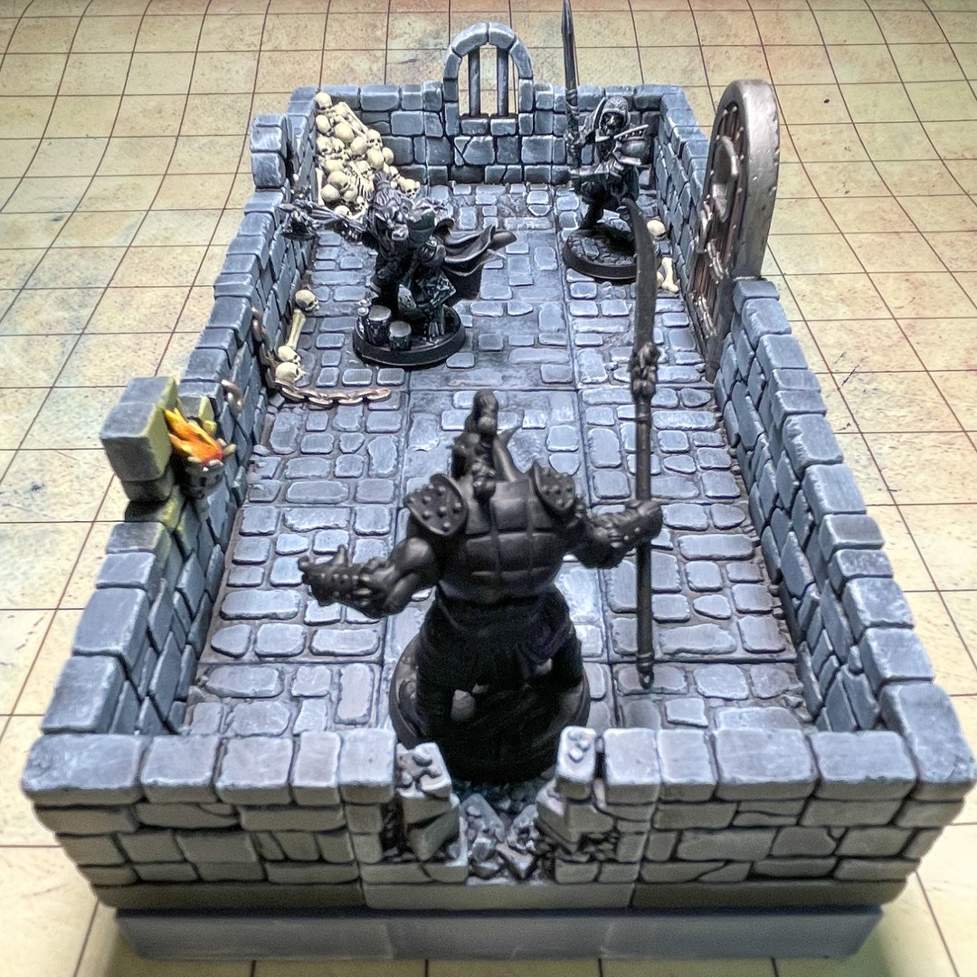Dnd Terrain Starter Set Dungeon Modular Stone Grid Tiles Customizable ...