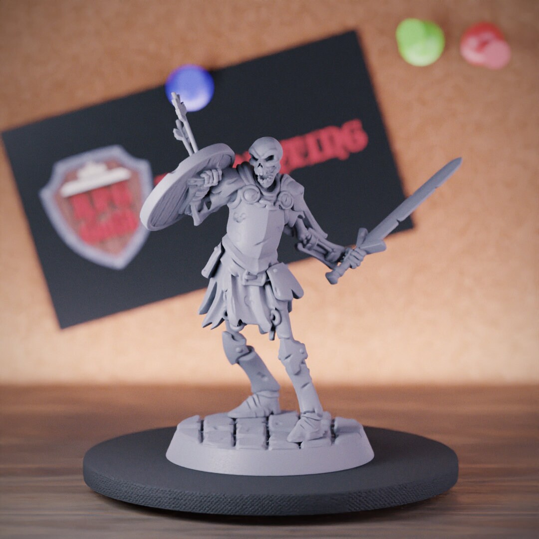 Skeleton Warrior Miniature Dungeons and Dragons Mini RPG Tabletop ...