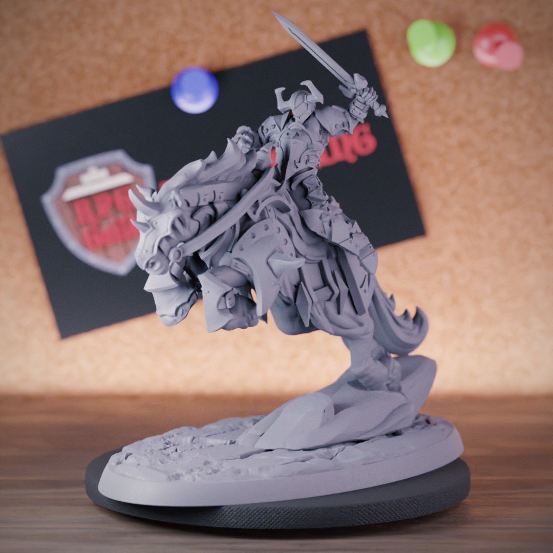 Dark Knight Raider Warrior Miniature Fighter Dungeons and Dragons Mini ...