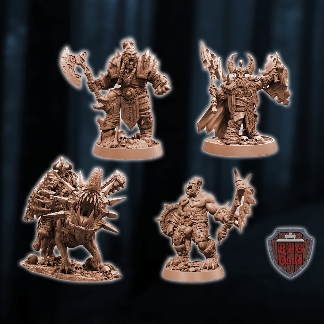 Orc Miniature Set Dnd Mini Bundle Dungeons and Dragons Mini RPG ...