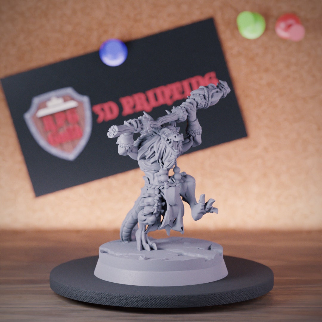 Kobold Elder Miniature Shaman Dungeons and Dragons Mini RPG Tabletop ...