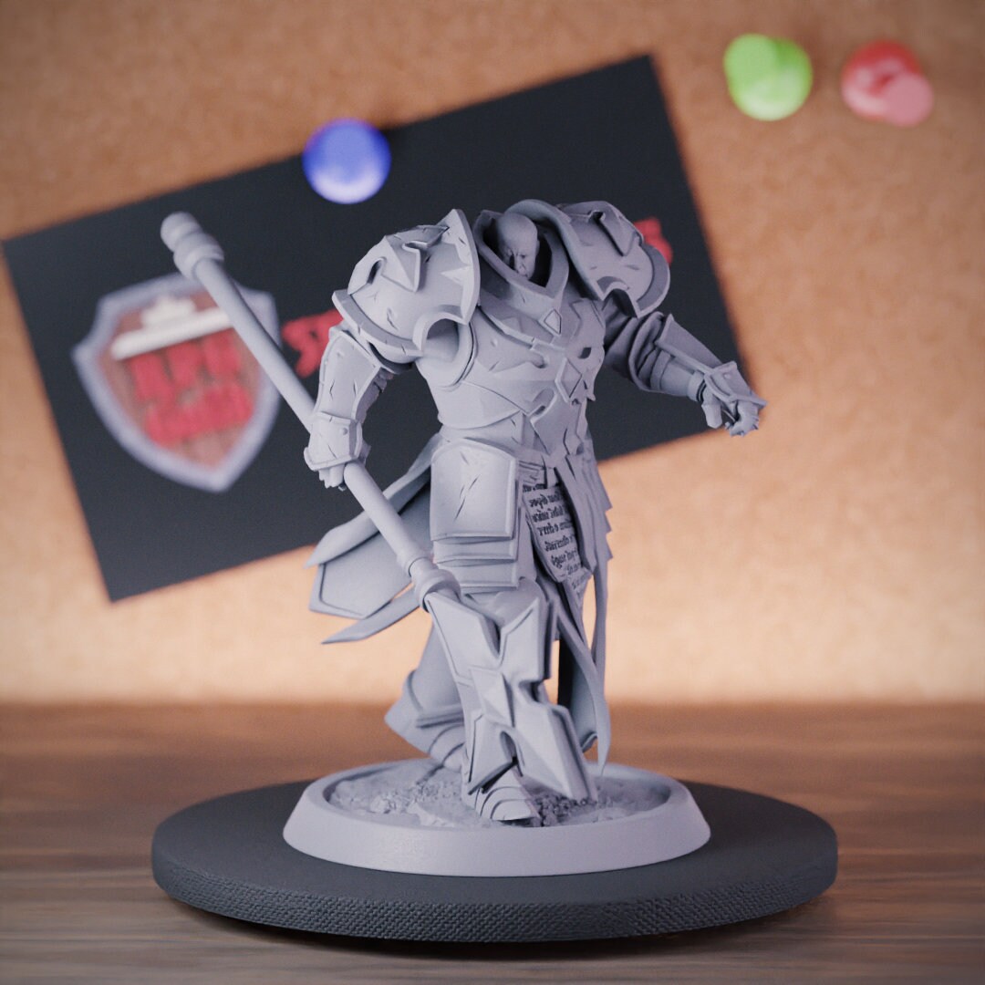 Templar Holy Warrior Miniature Paladin Cleric Dungeons and Dragons Mini ...