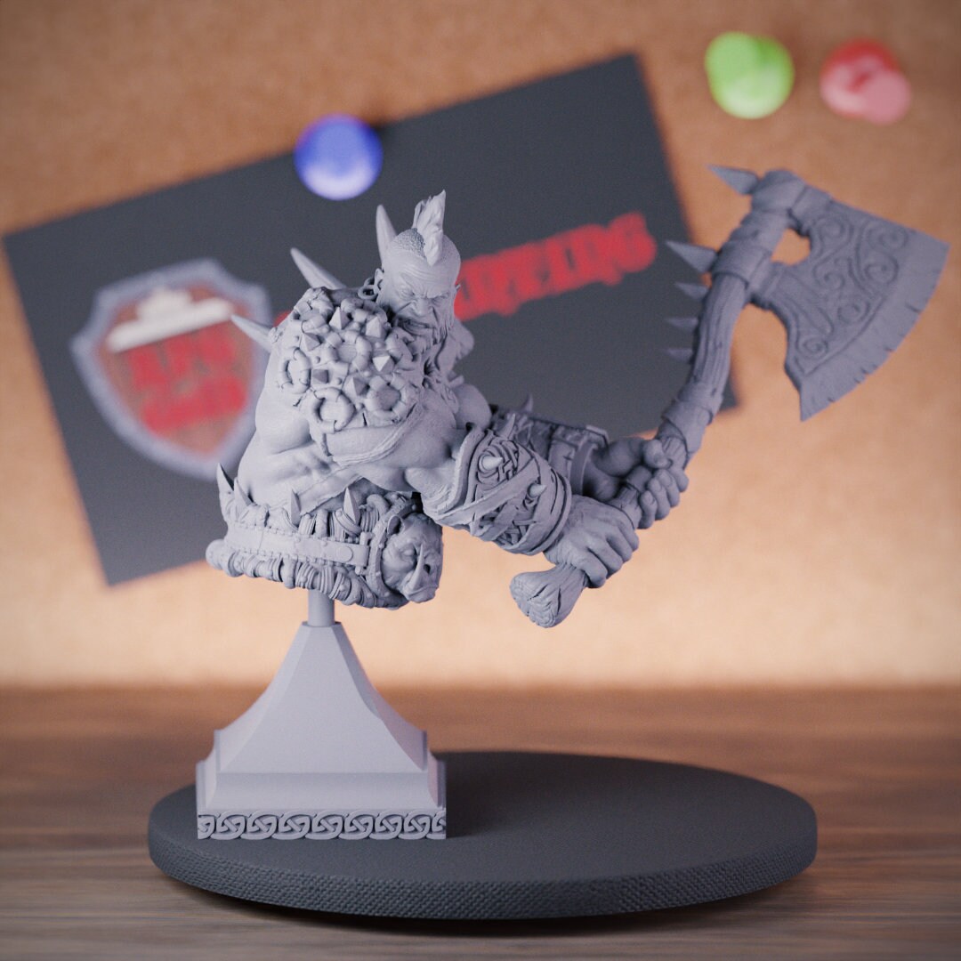 Barbarian Digger Bust for Painting and Collecting DB Resin Printed ...