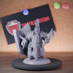 Mountain Dwarf Defender Miniature Guardian Mini Dungeons and Dragons ...