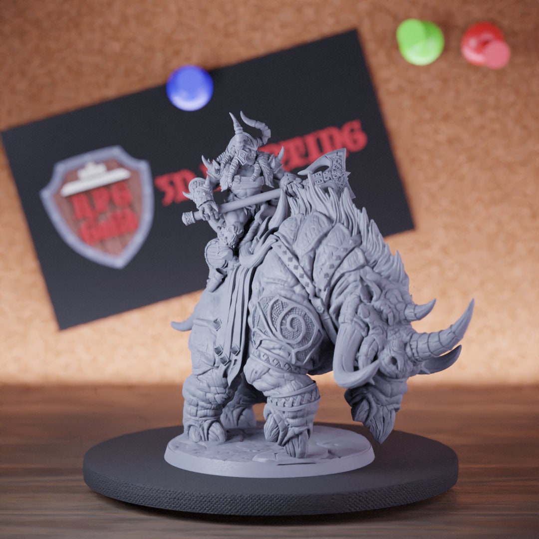 Female Dwarf Valkyrie Rider Miniature Inferno Monster Dungeons and ...