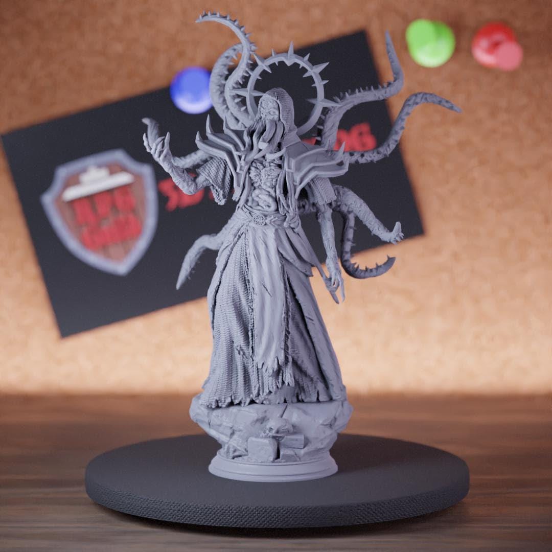 Mind Flayer Priest Miniature | 28mm-75mm | Resin 3D Printed D&D ...