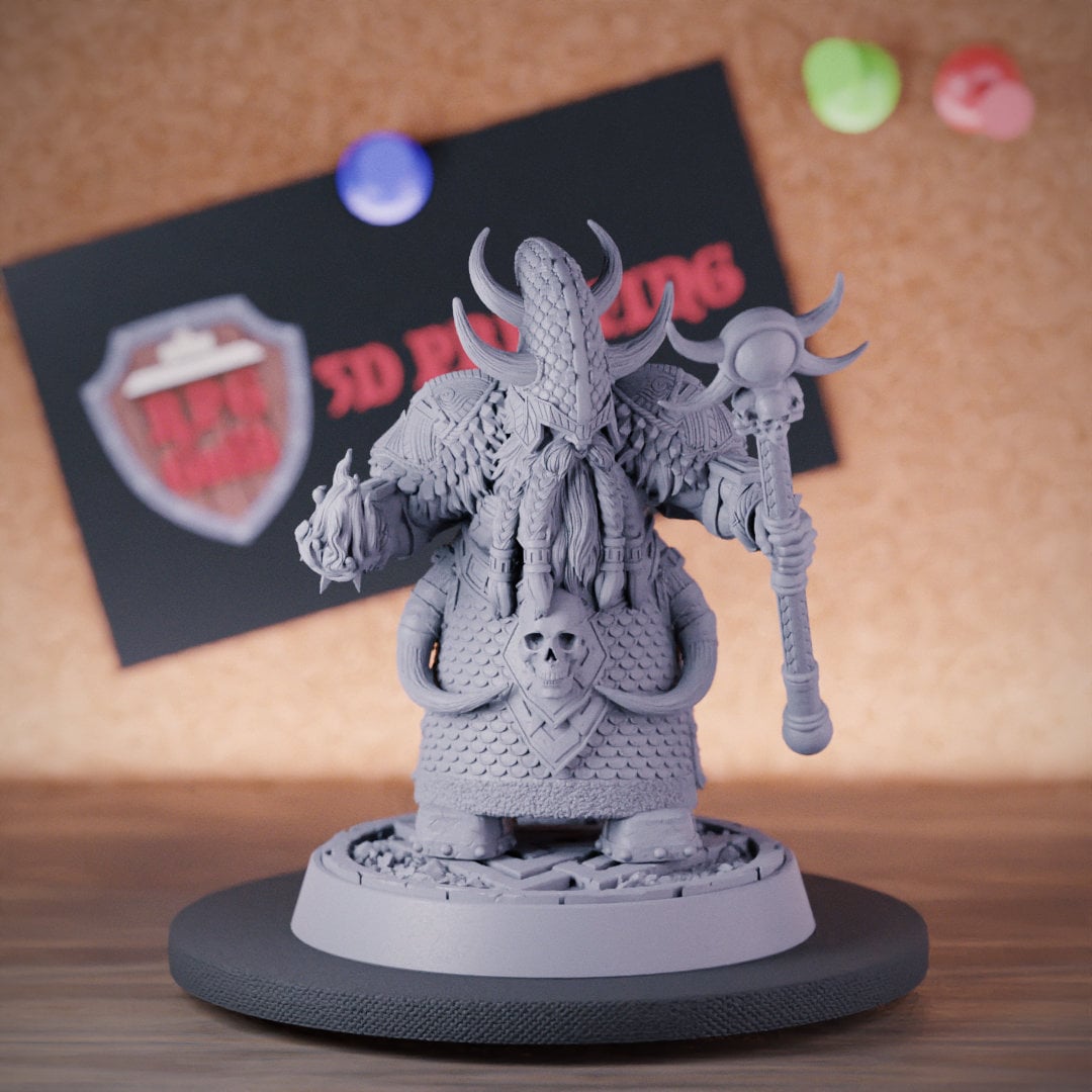 Dwarf Cleric Miniature Wizard Mini Dungeons and Dragons Mini RPG ...