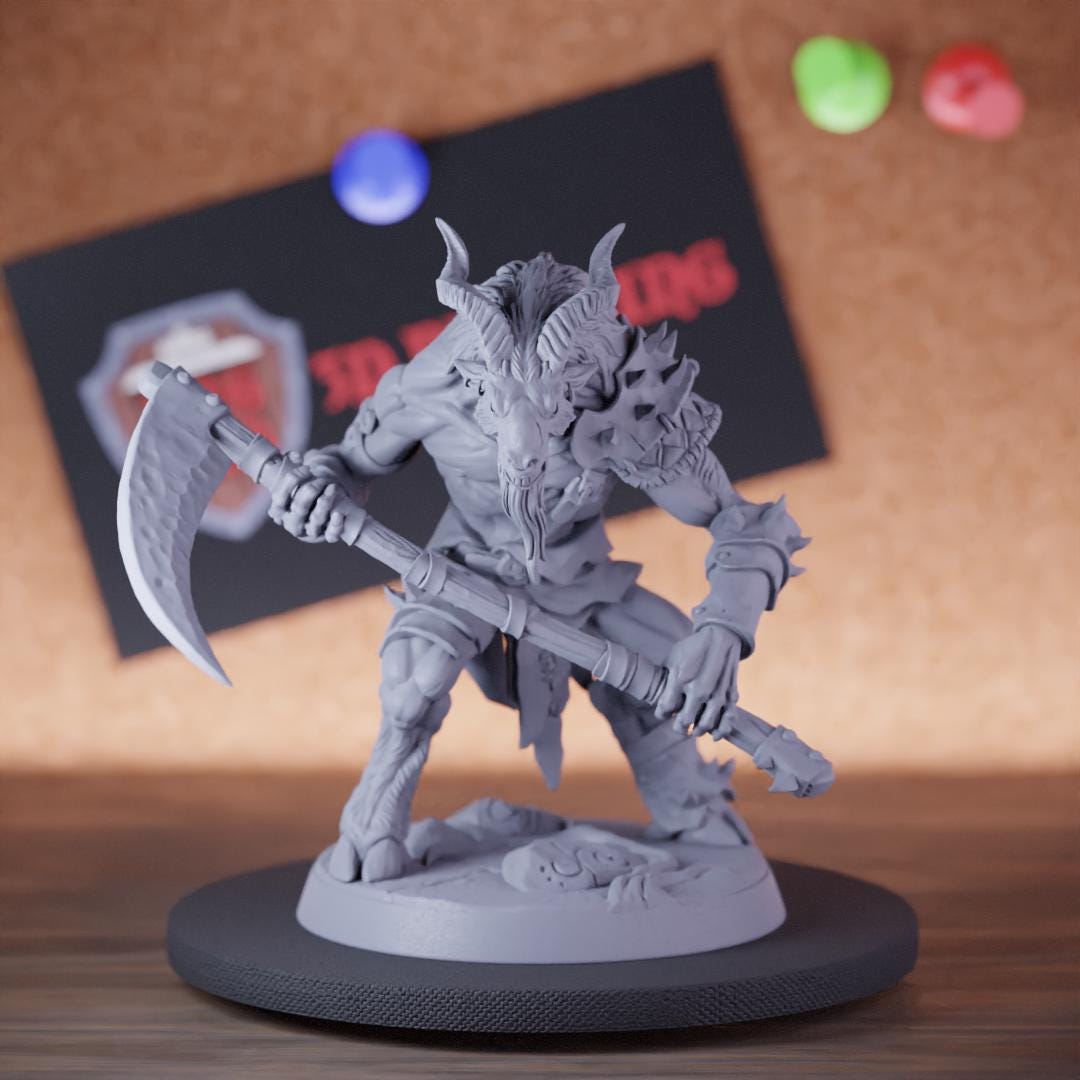 Gabor Scythe Fighter Geitlan Miniature for Dungeons and Dragons Mini ...