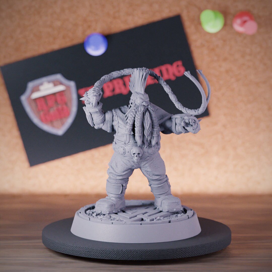 Dwarf Fighter Miniature Viking Warrior Mini Dungeons and Dragons Mini ...