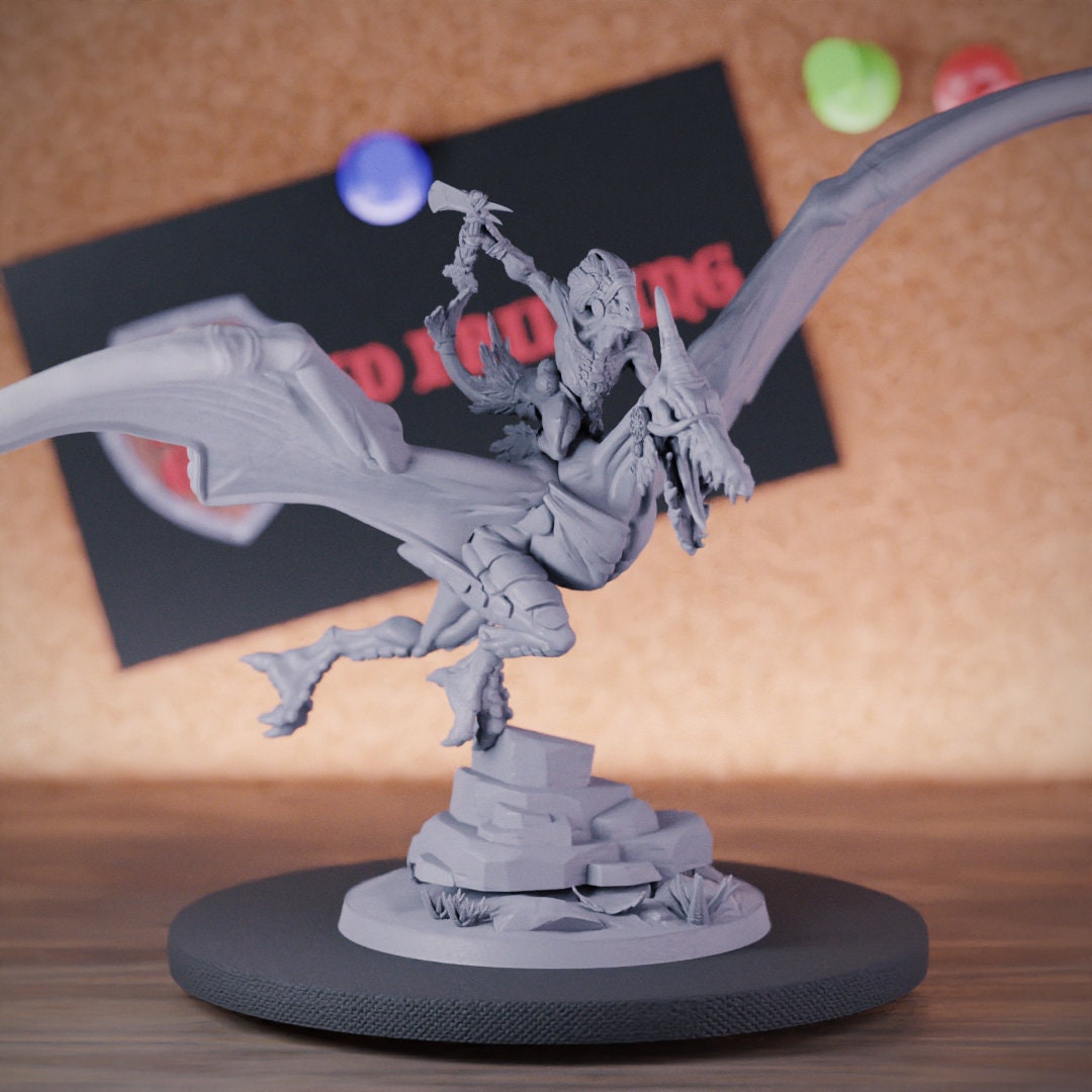 Lizardfolk Tamer Miniature Hunter Monster Dungeons and Dragons Mini RPG ...