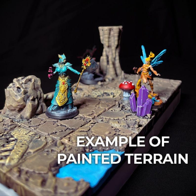 Dnd Town Terrain Trading Point Tiles Dungeon Modular Medieval City ...