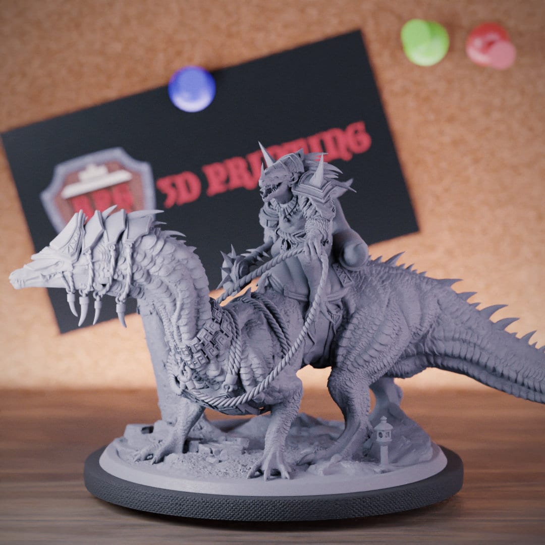 Lizardfolk Raider Miniature Boss Monster Mini Dungeons and Dragons Mini ...
