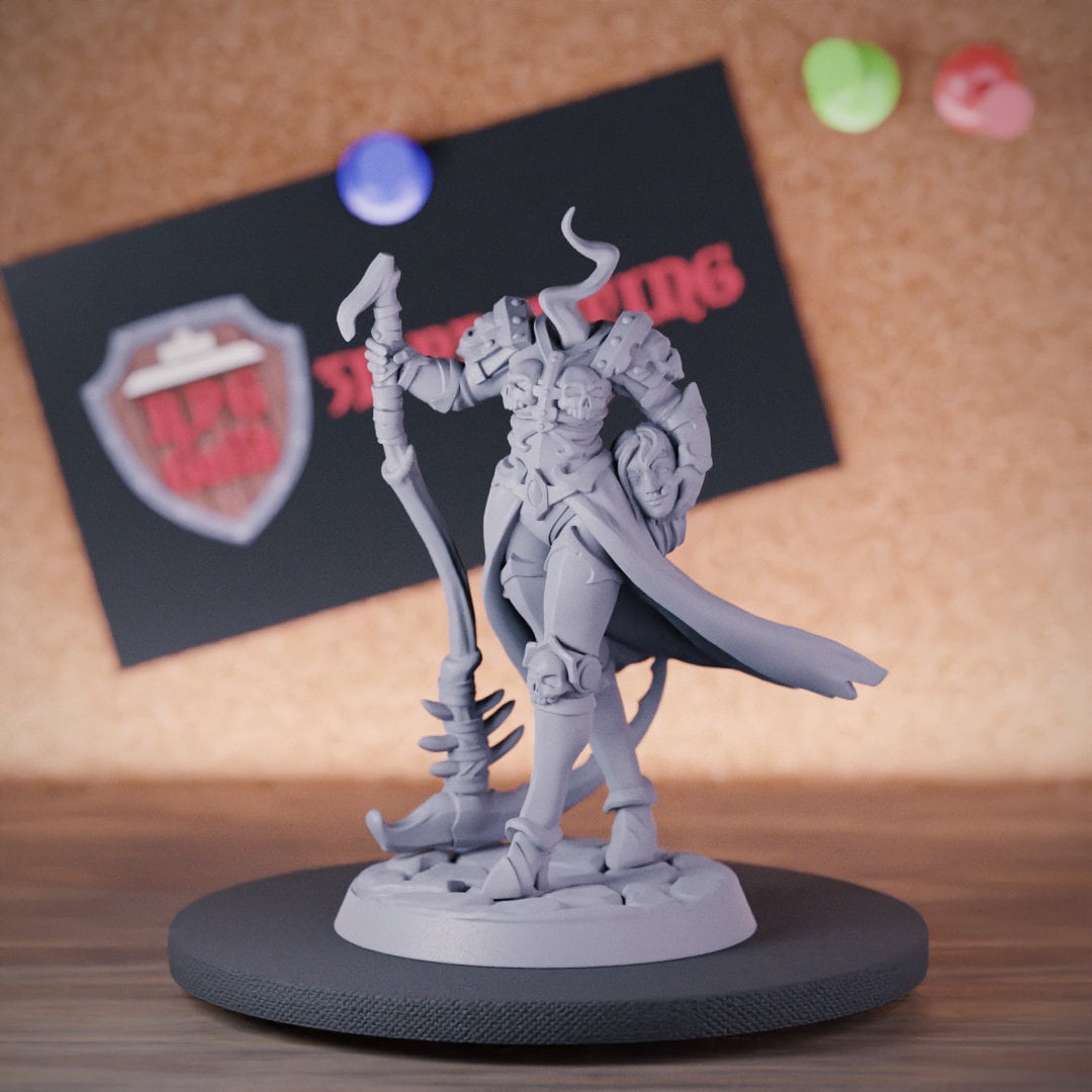 Headless Reaper Necromancer Miniature Female Boss Dungeons and Dragons ...